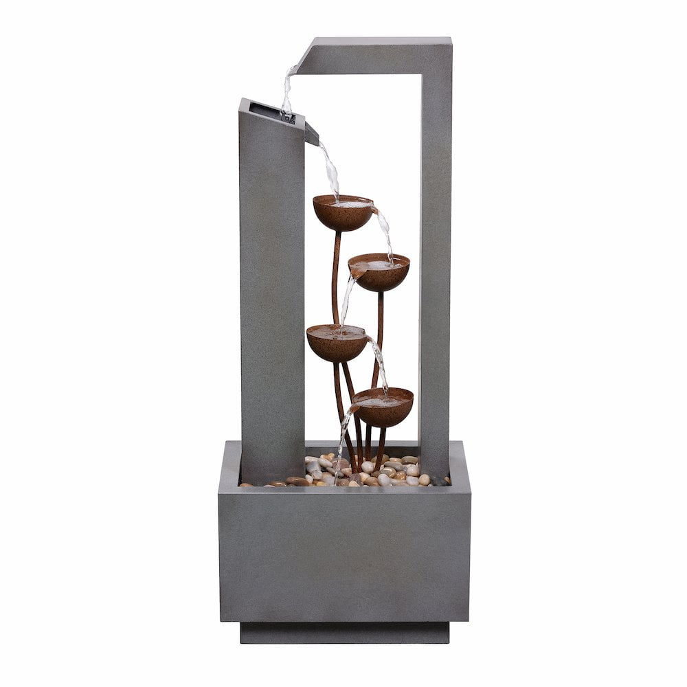 Hi-Line Gifts Cascading Cups Outdoor Garden Water Fountain - 38.25 ...