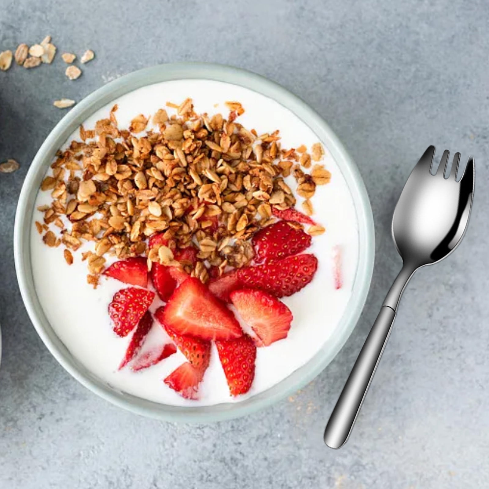 Steel Cutlery Set,5-Piece,Ceramic Handles,Western Style for Home/office ...