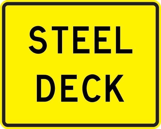Steel Deck Sign Traffic Warning Signs Metal Sign Tin Sign 12x16 Inch ...