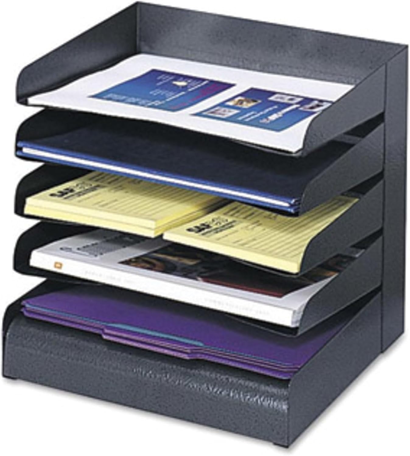 Steel Desk Organizer Tray Sorter with 5 Shelves, Black - Walmart.com