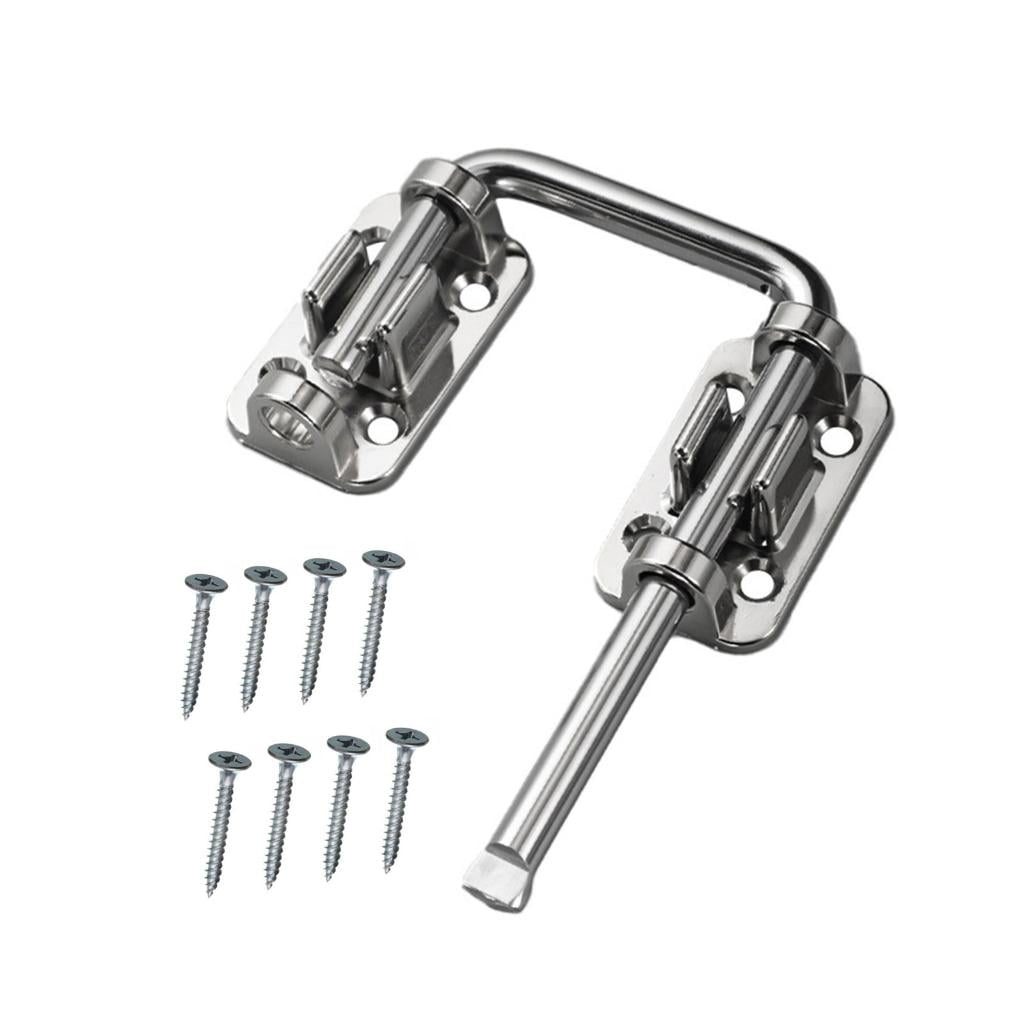 Steel Door Fastener Door Lock set with Mounting Hardware 180° Rotation ...