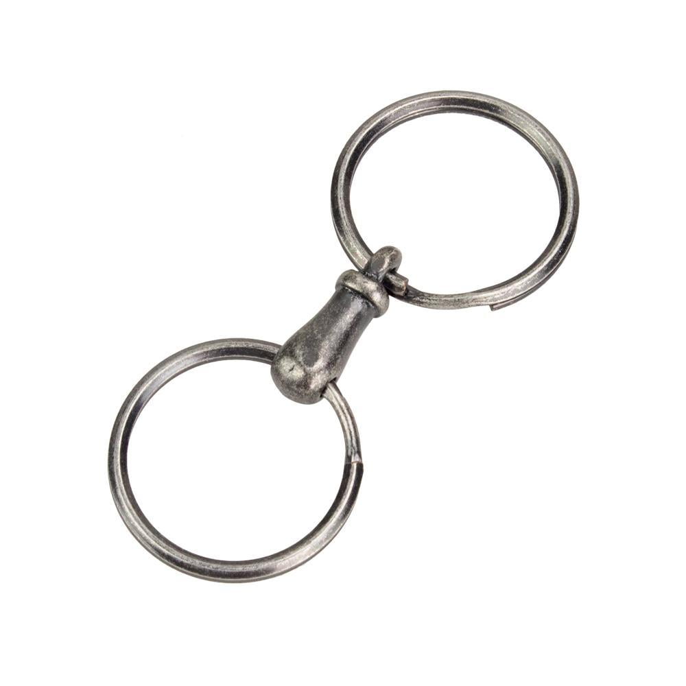 Steel Double Key Ring with Brass Connectors Antique Nickel - Walmart.com