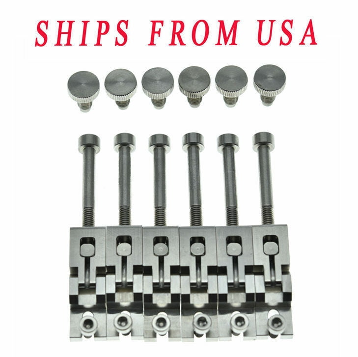 Steel Double Locking Tremolo Bridge Saddles with Screws fits Floyd Rose ...