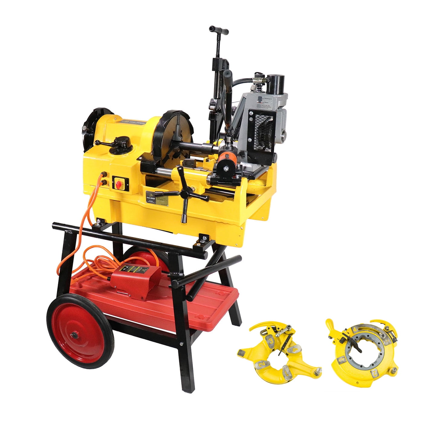 Steel Dragon Tools® 1224 Pipe Threading Machine Cart and 918 Roll ...