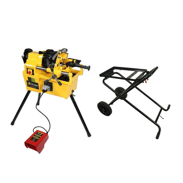 Steel Dragon Tools® 7090 2" Pipe Threading Machine with Cart and Foot ...