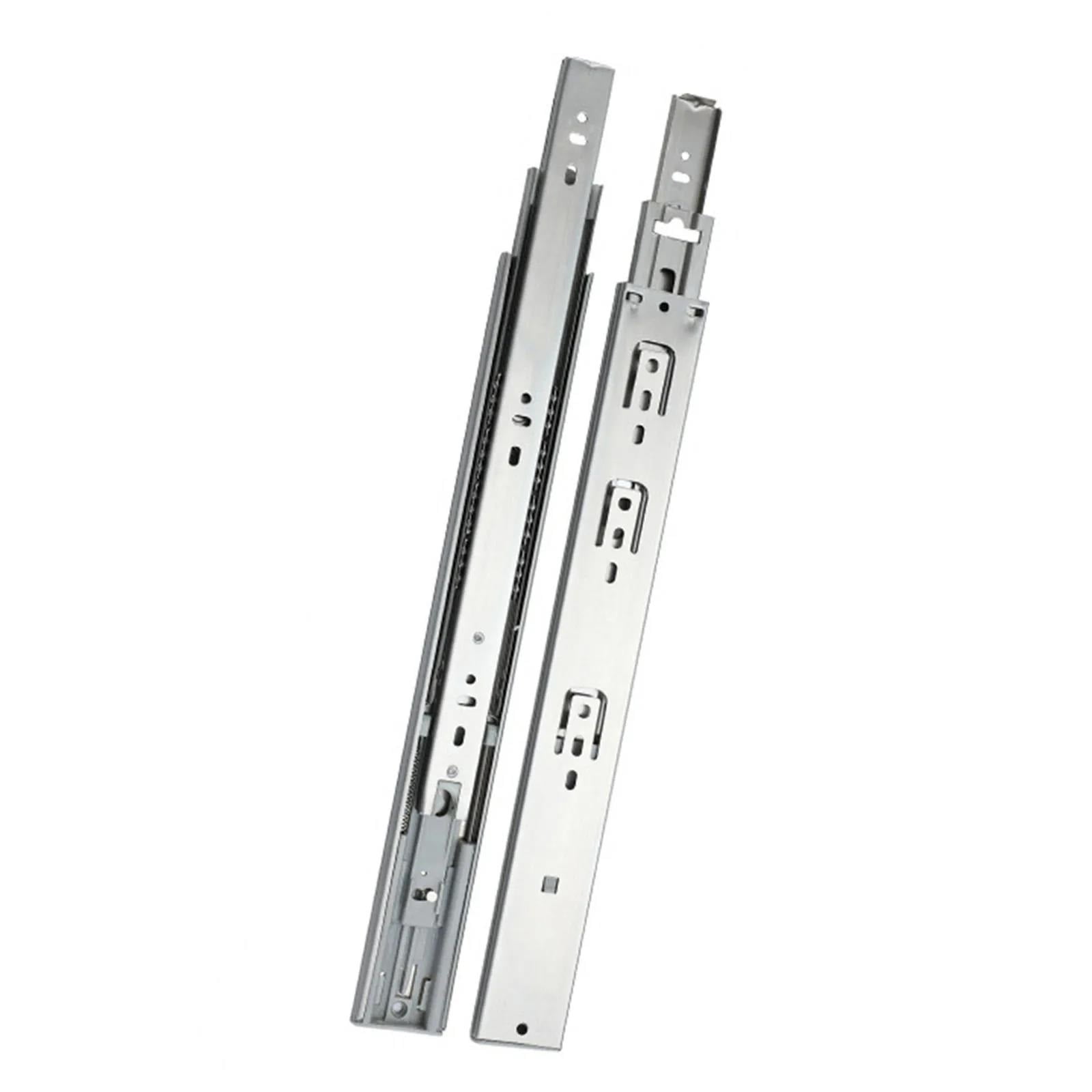Steel Drawer Slides Track Rail Three Section Sliding Rail Cabinet ...