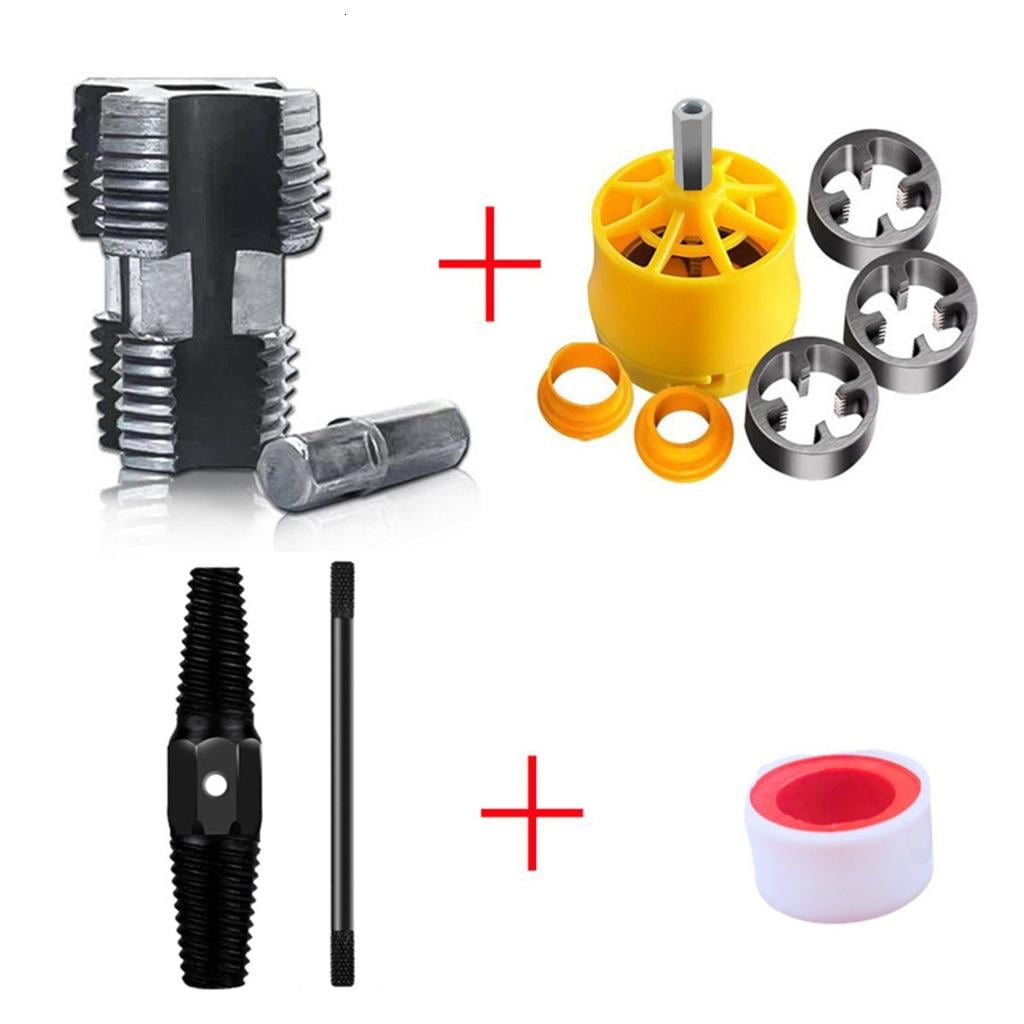 Steel Drill Adapter Kit Pipe Thread Maker Tool for Water Pipe Threading ...