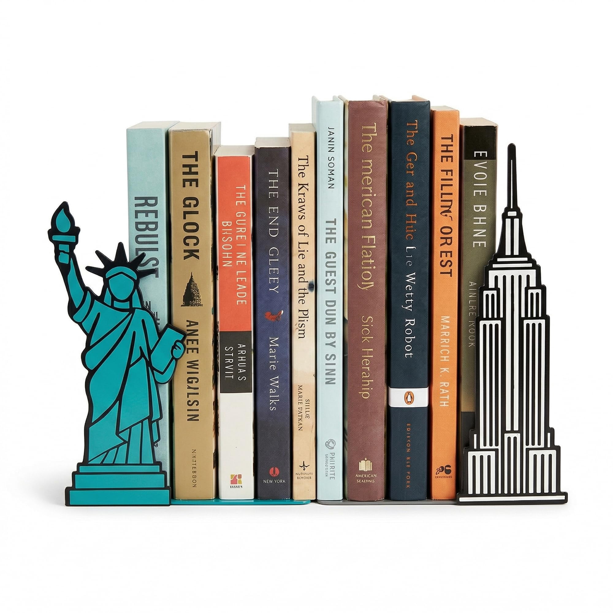 Steel Epoxy Coated Decorative Book Holders Nyc Statue Of Liberty Empire ...