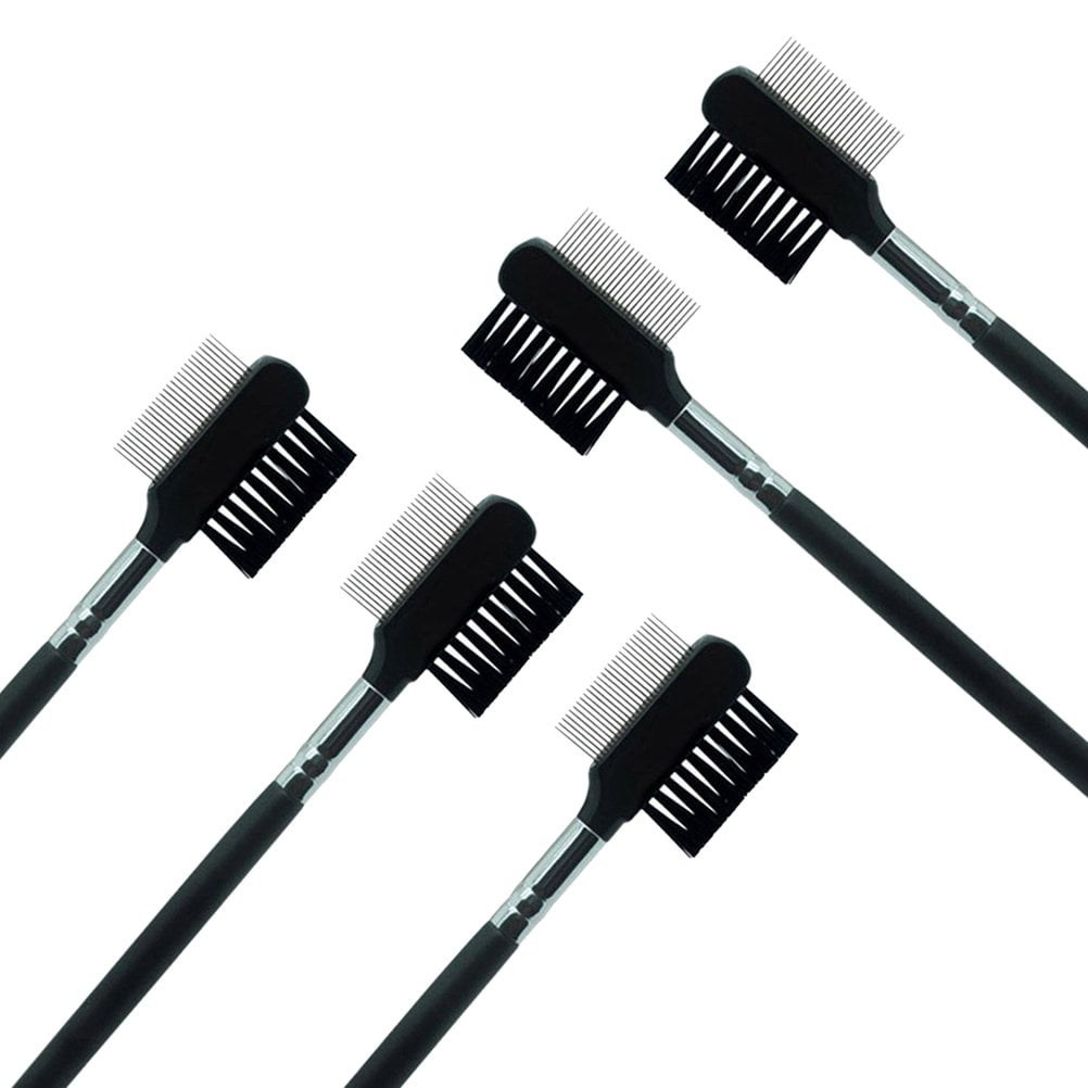 Steel Eyebrow Eyelash Dual-Comb Extension Brush Tools Metal Comb ...