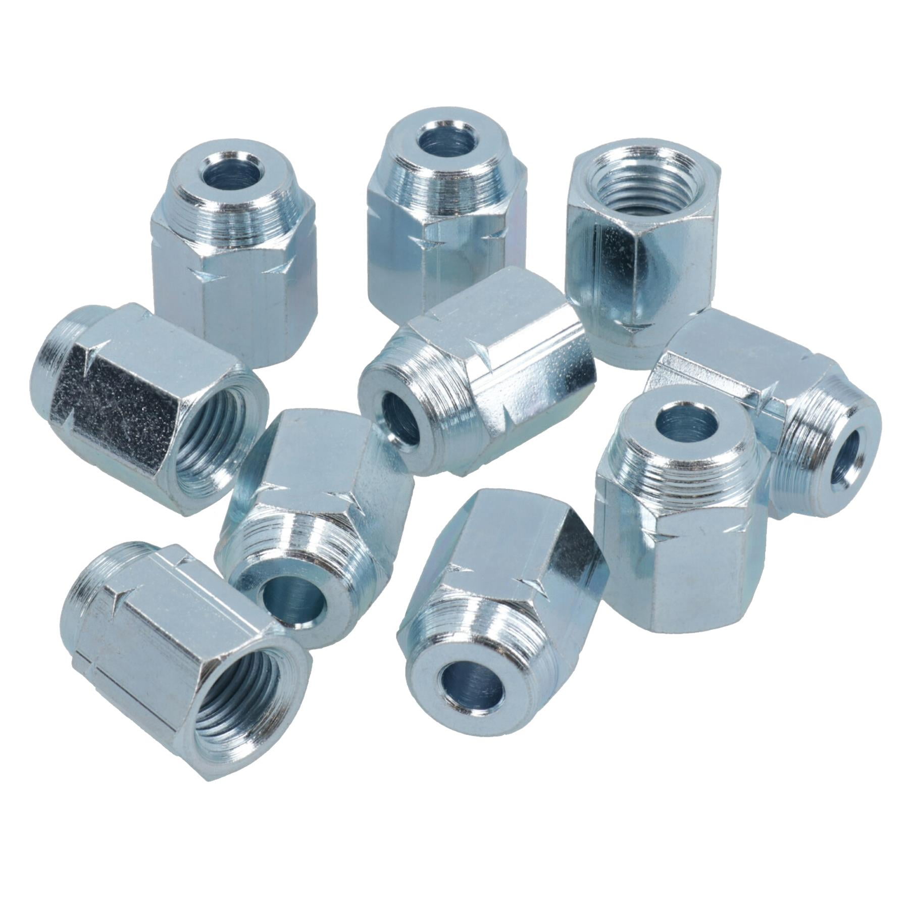 Steel Female Brake Pipe Union Fittings 3/8" x 24 UNF for 3/16" Brake ...