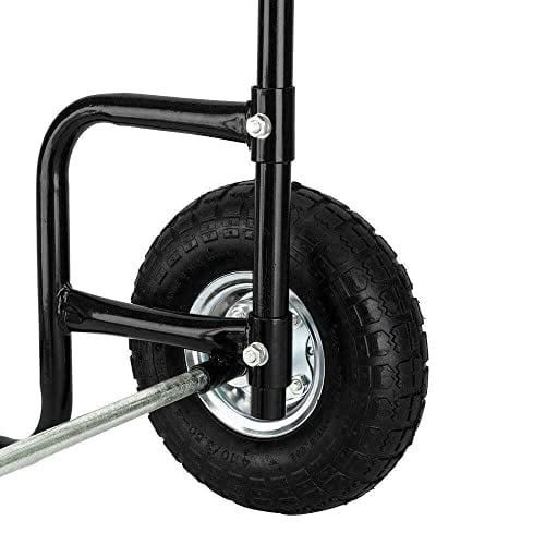 Steel Firewood Log Cart Carrier - Fireplace Log Rolling Caddy Hauler ...