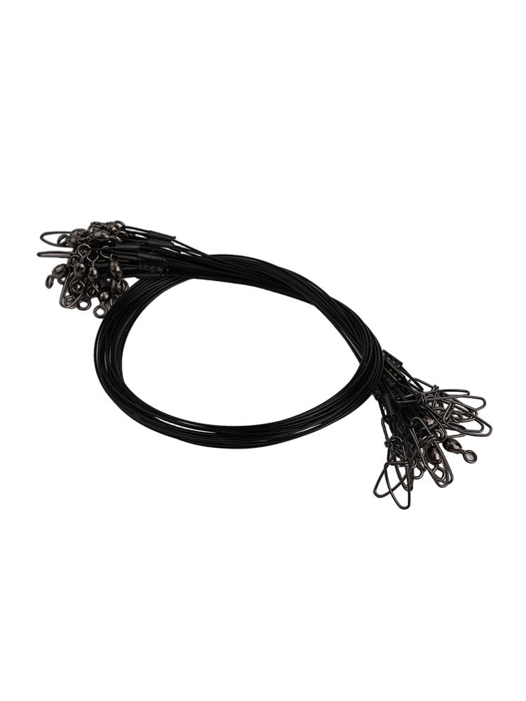 Steel Fishing Wire 125Lb Heavy Duty Saltwater Fish Leader with Swivel ...