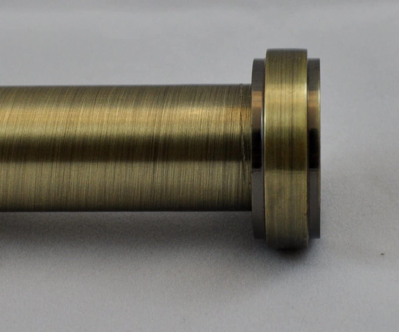 Steel Flat Button Window Drapery Curtain Rod, 3/4-inch Diameter ...