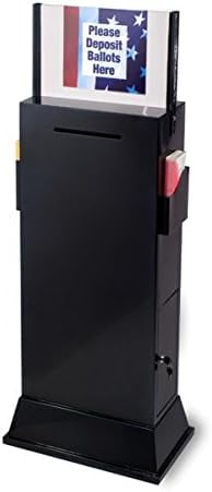 Steel Floor-Standing Ballot Box with Acrylic 17 by 11 Inch Sign Frame ...