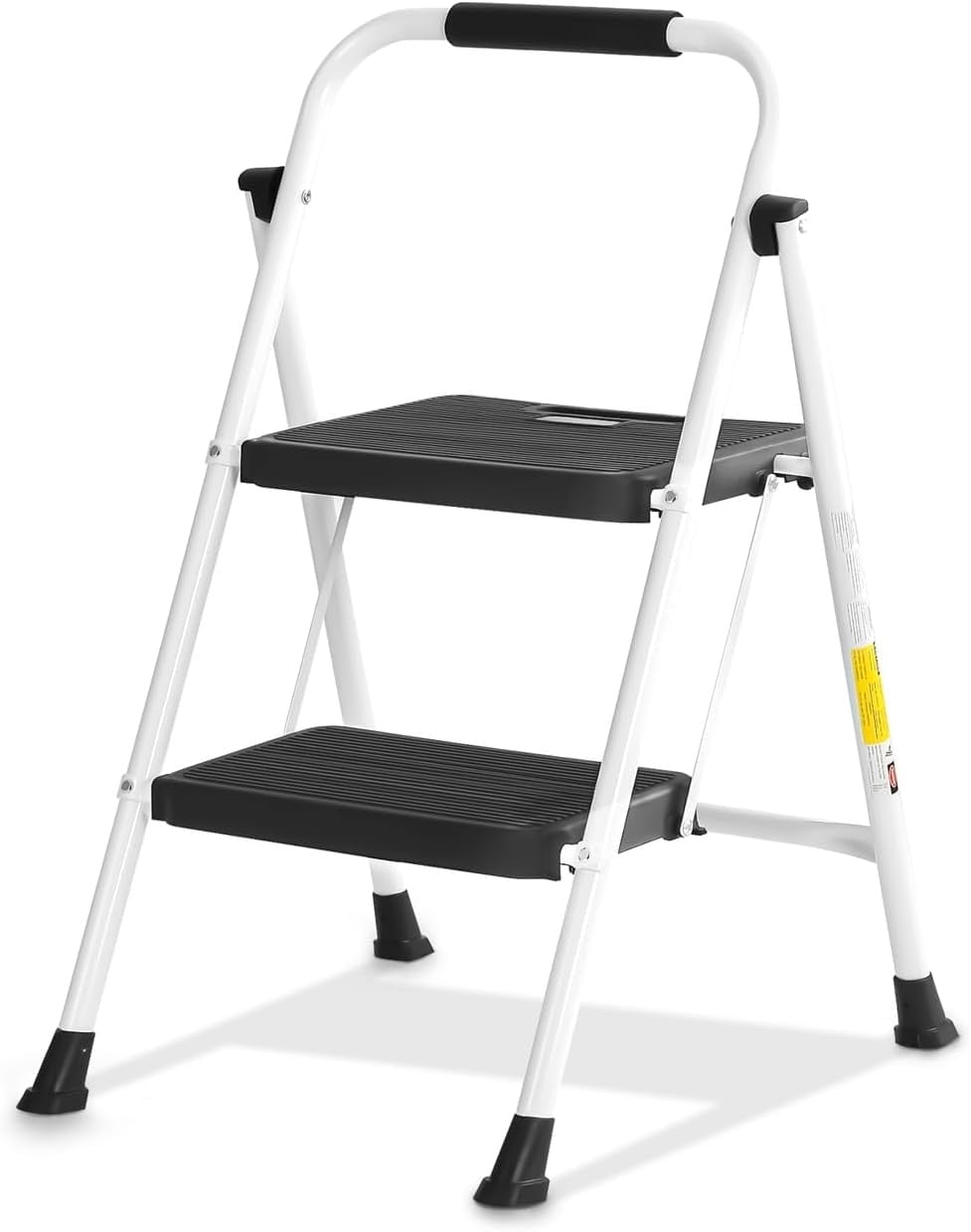 Steel Folding 2-Step Stool Ladder Adults With Soft-Grip Handle 330 Lbs ...