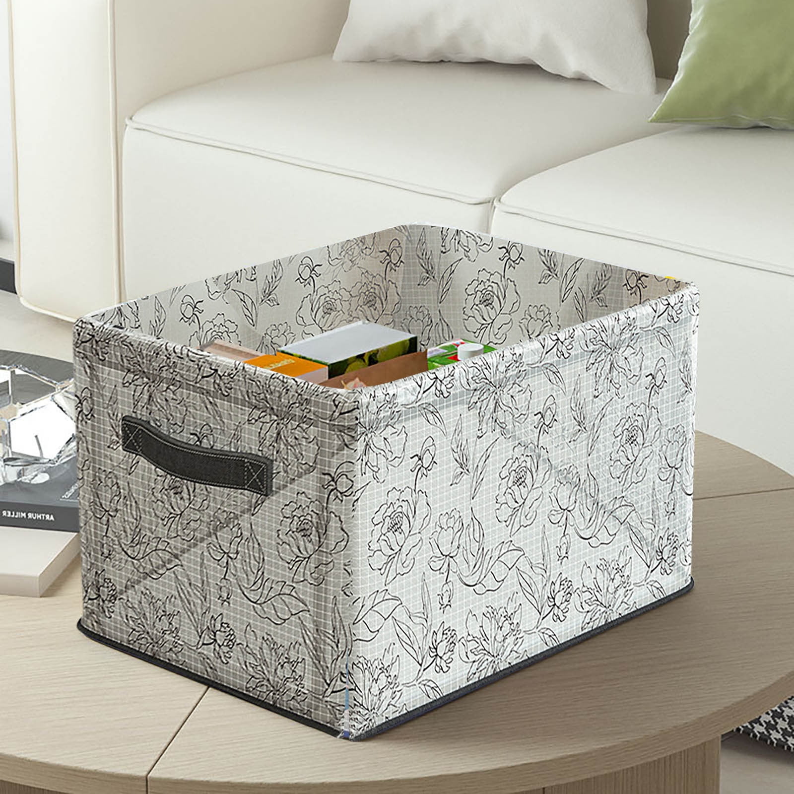 Steel Frame Mesh Storage Basket Foldable Desktop Organizer 15.7x11.8x9 ...