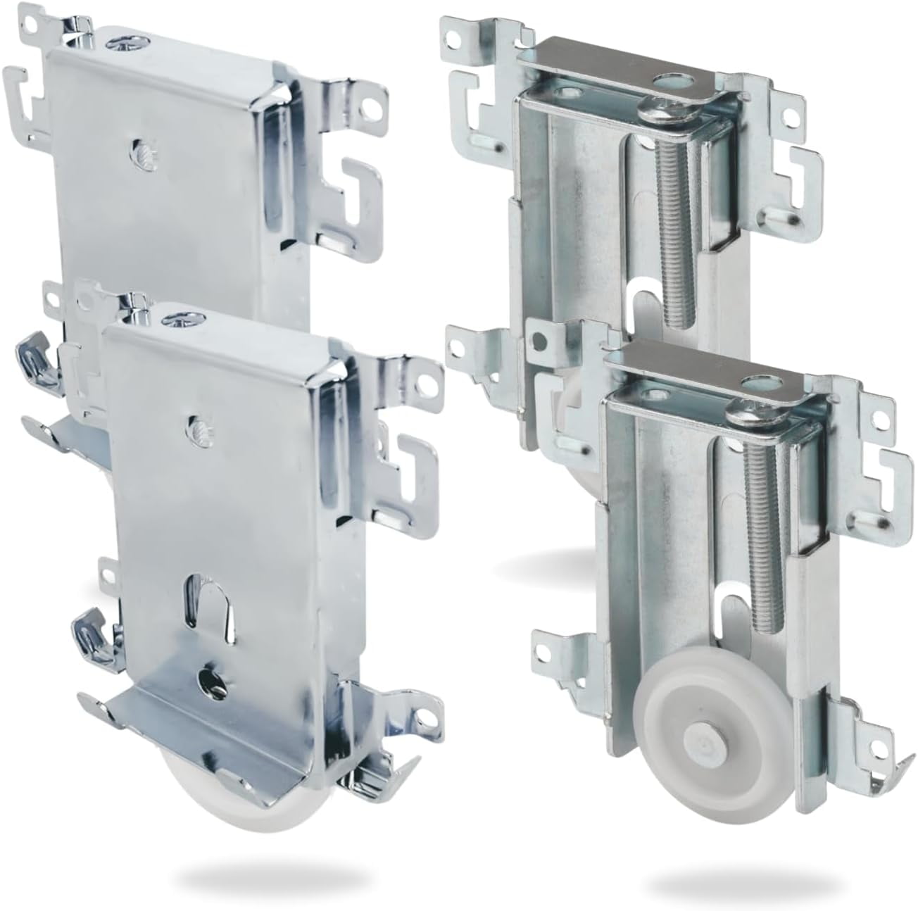 Steel-Framed Mirror Bottom Closet Door Roller Assembly Convex 1-7/16 ...