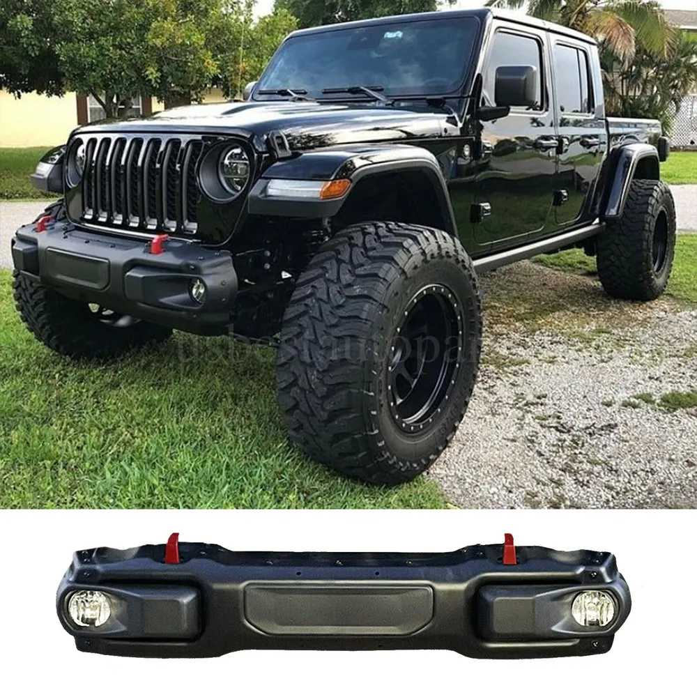 Steel Front Bumper Fit For 2018 2019 2020 2021 2023+ Jeep Wrangler ...