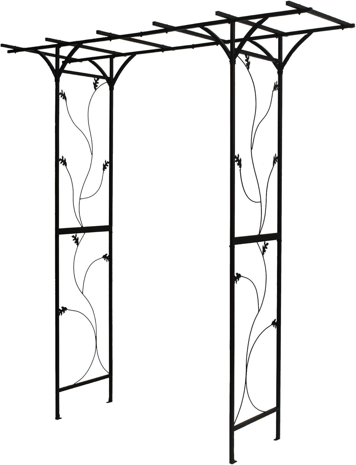Steel Garden Arch, 7'2" High x 6'6" Wide, Garden Arbor for Various ...