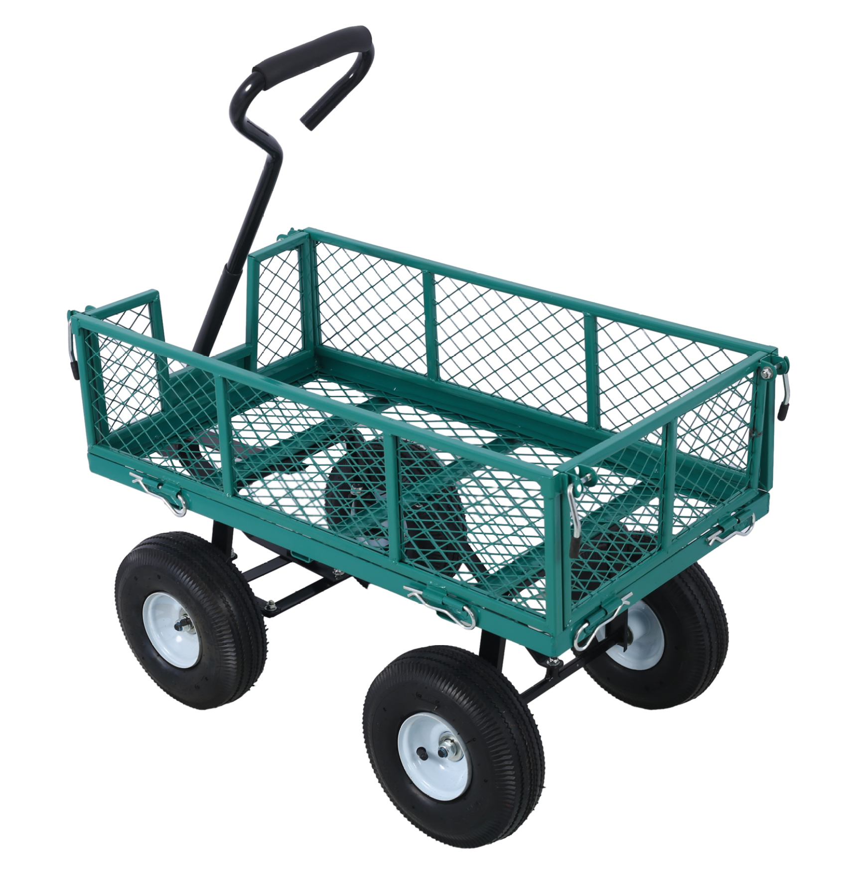 Steel Garden Cart - 3 cu ft Utility Cart with Removable Sides ...