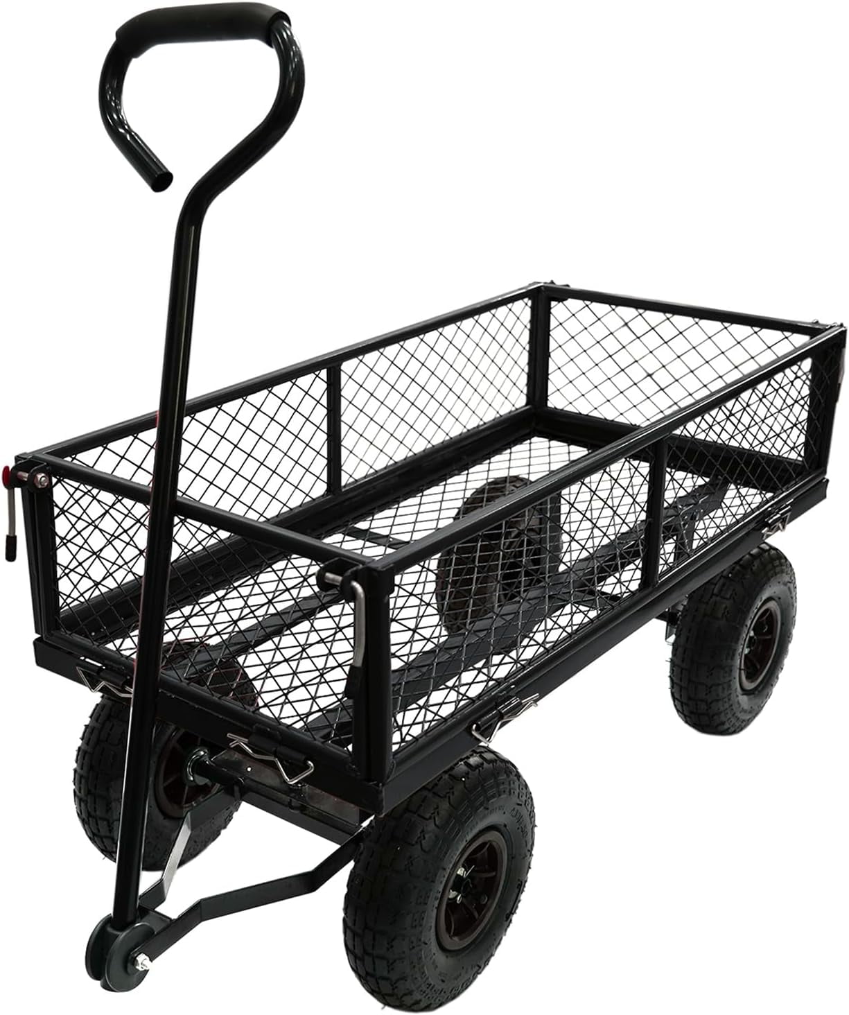 Steel Garden Cart 400 lbs Capacity Heavy Duty Garden Wagons,with ...