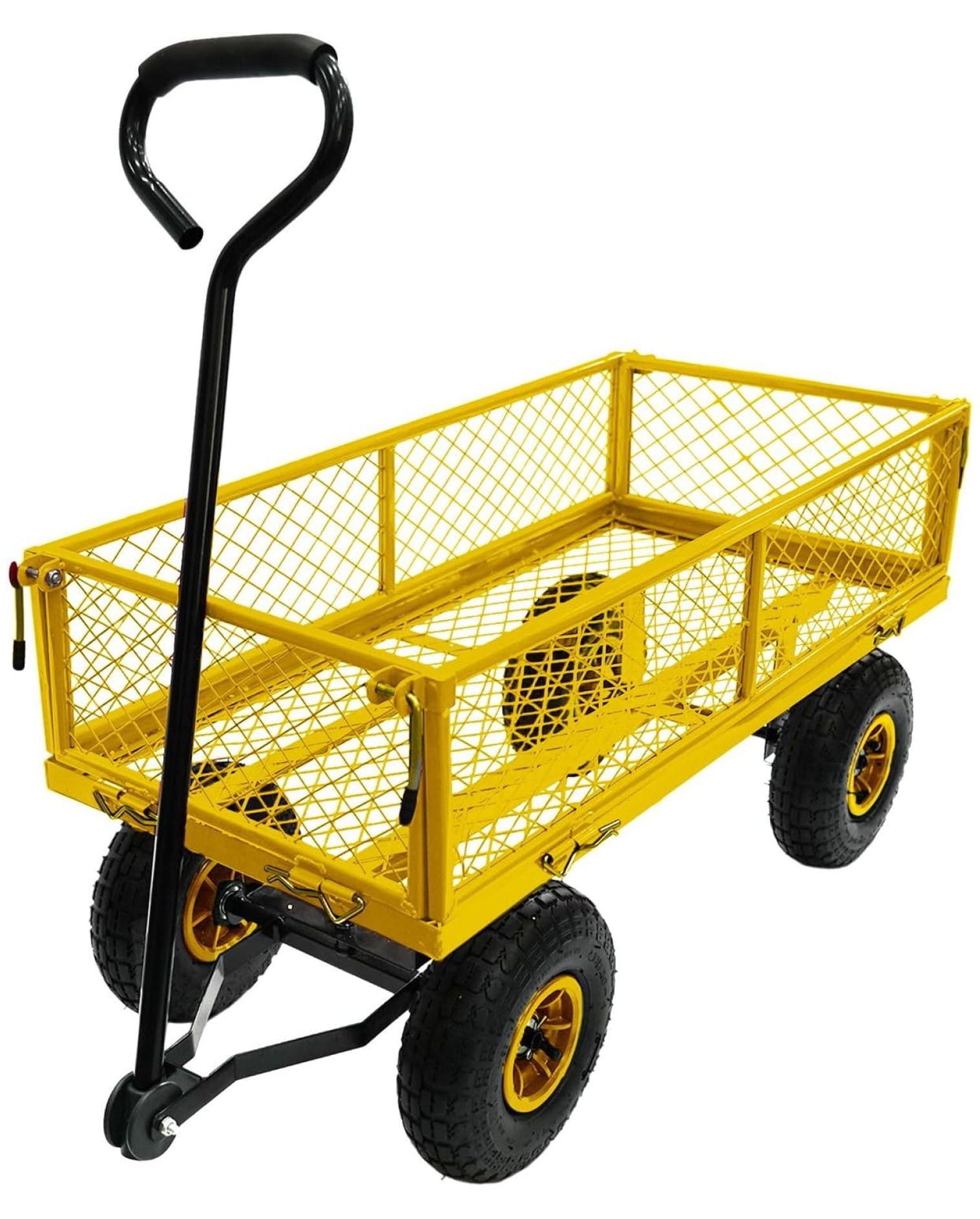 Steel Garden Cart 400 lbs Capacity Heavy Duty Garden Wagons,with ...