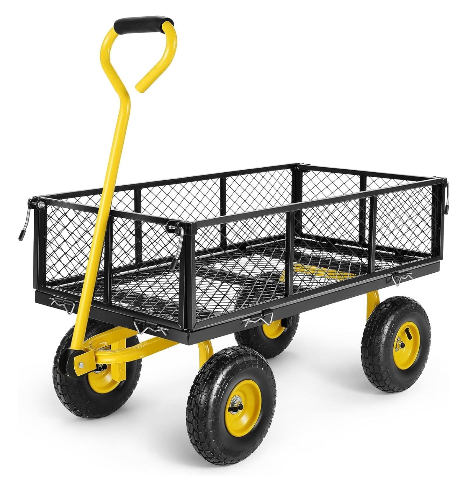 Steel Garden Cart 680 lbs Capacity Heavy Duty Garden Wagons,with ...