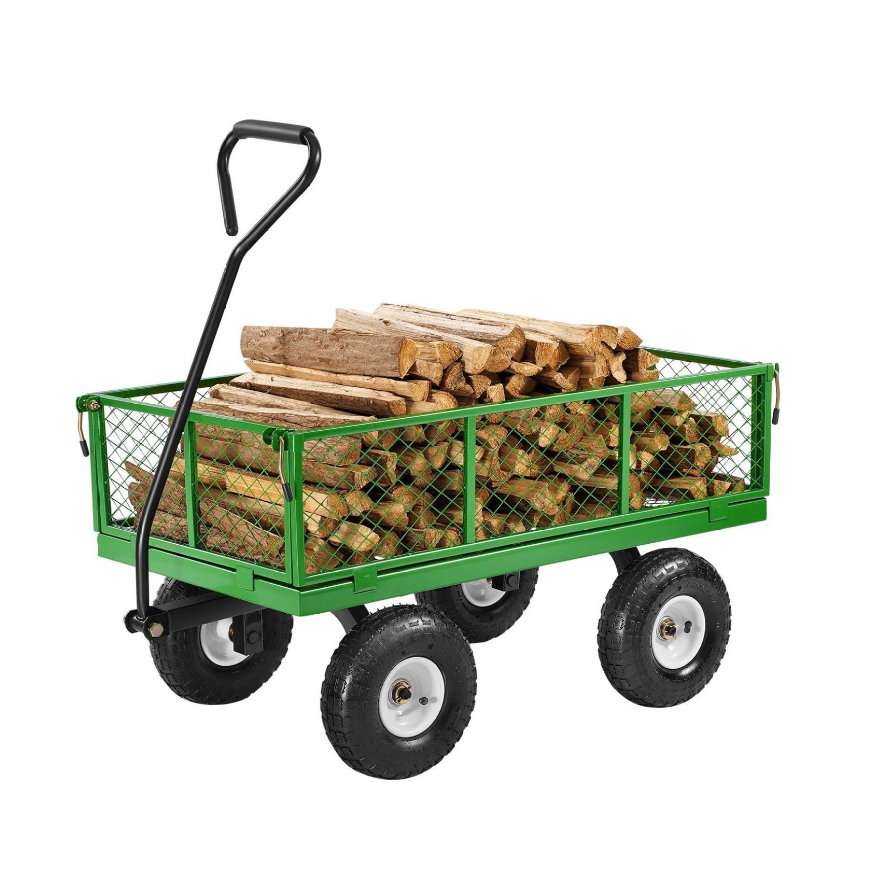Steel Garden Cart 900 Lbs Heavy Duty, Outdoor Wagon with 10" Tires ...