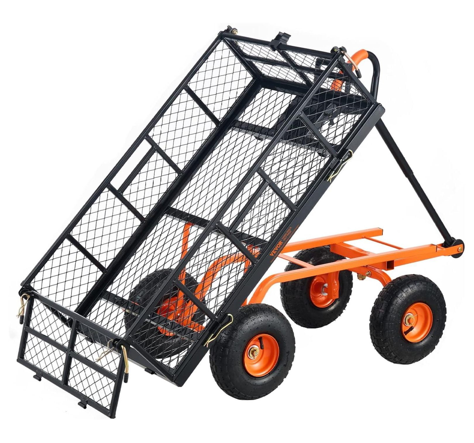 Steel Garden Dump Cart 880lbs ,Utility Wagon Heavy Duty Yard Dump Wagon ...