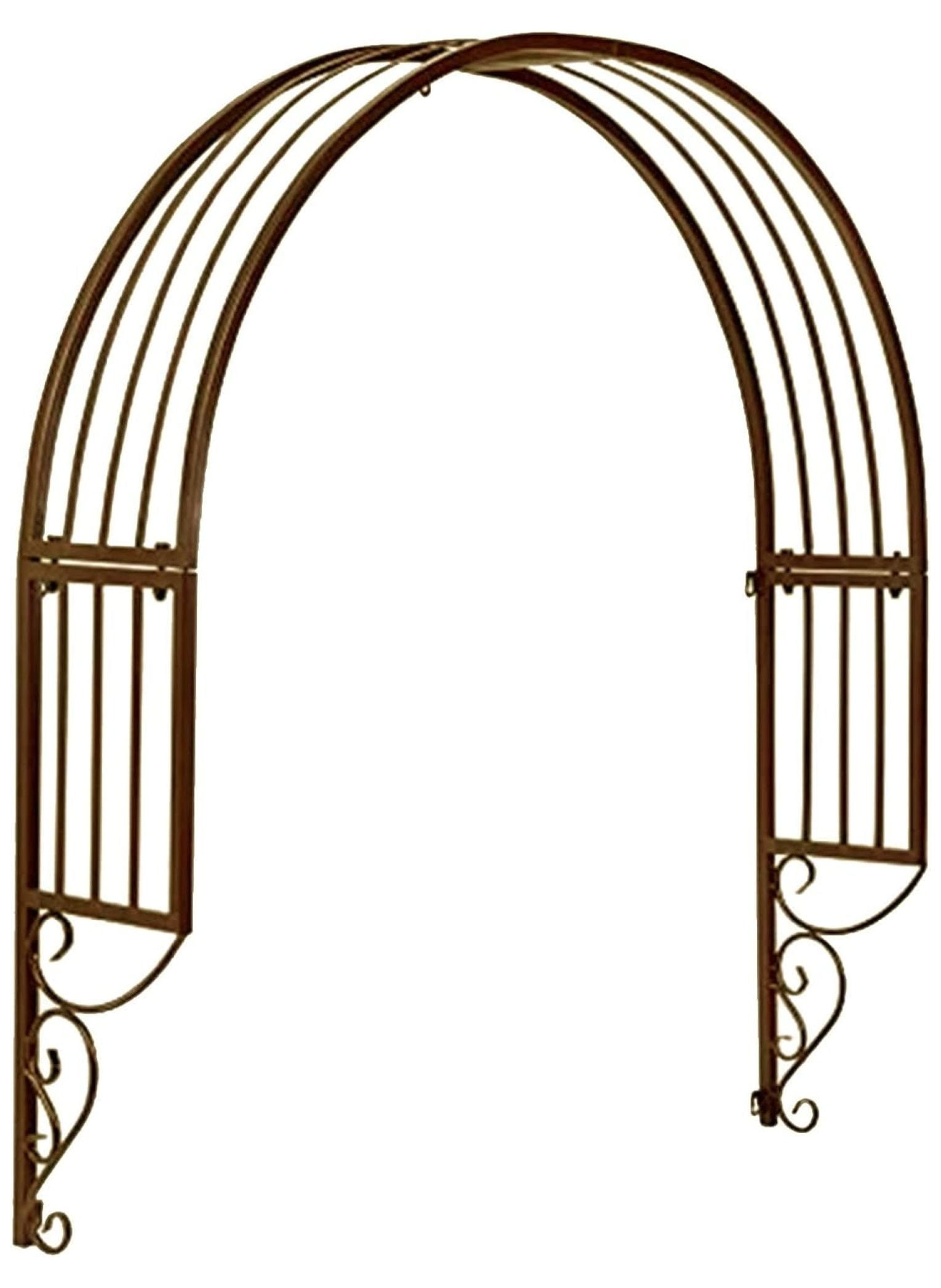Steel Garden Trellis Arch, Wall-Mounted Garden Arbor Trellis, Door ...
