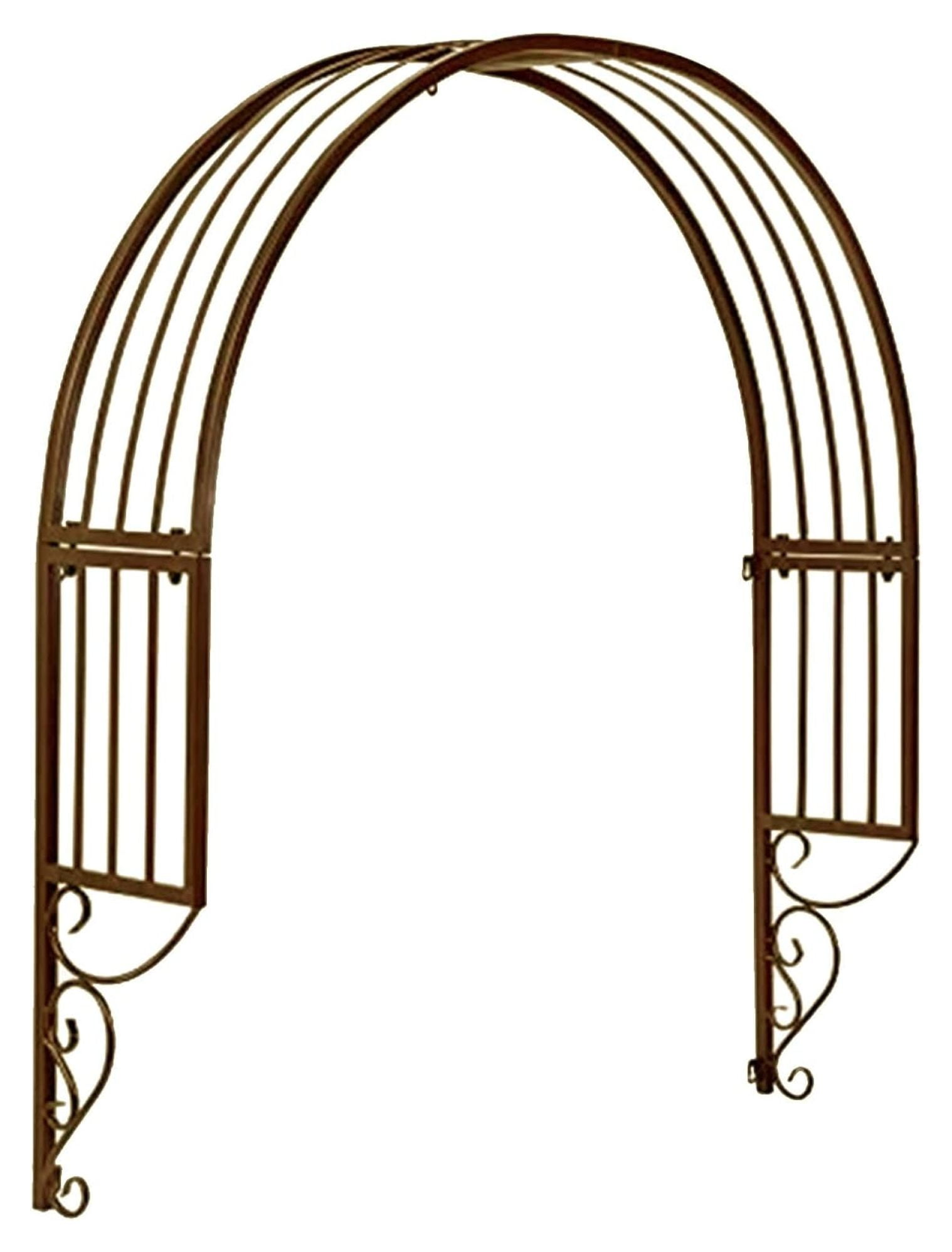 Steel Garden Trellis Arch, Wall-Mounted Garden Arbor Trellis, Door ...