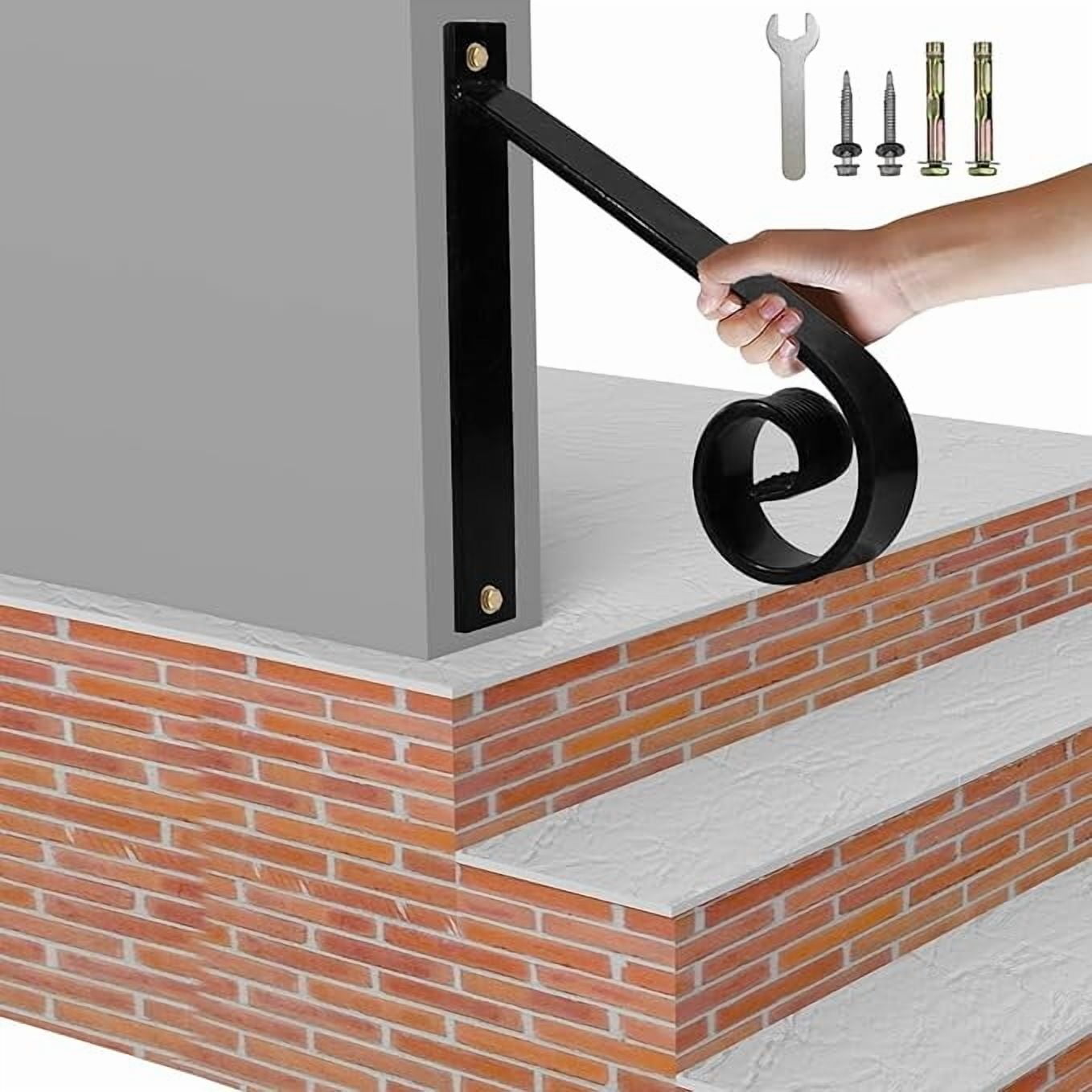 Steel Grab Rail Handrail Railing for 1-2 Steps Wall Mount Hand Rail Bar ...