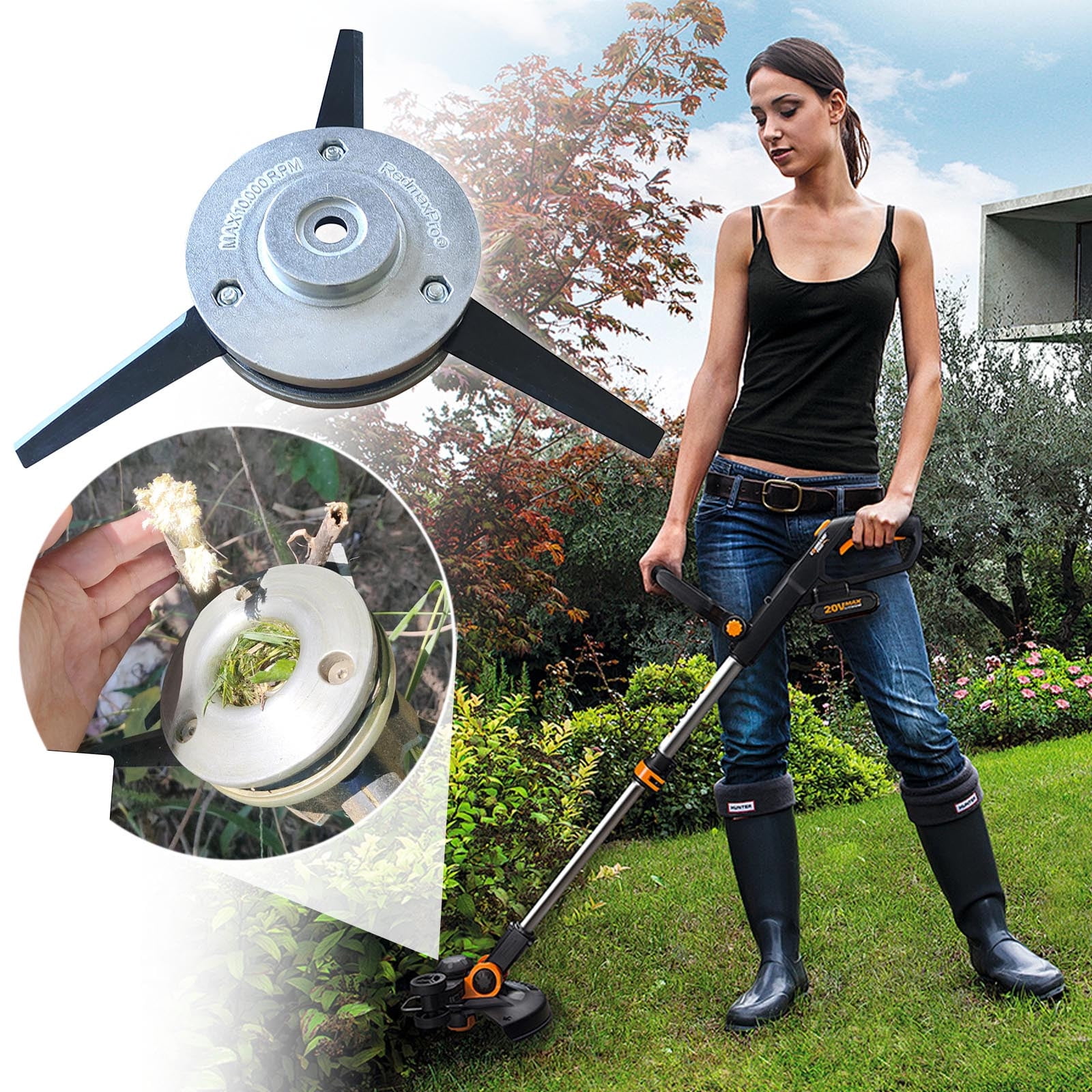 Steel Grass Cutter Head 2025 Heavy-Duty Rotating Removal Tool ...