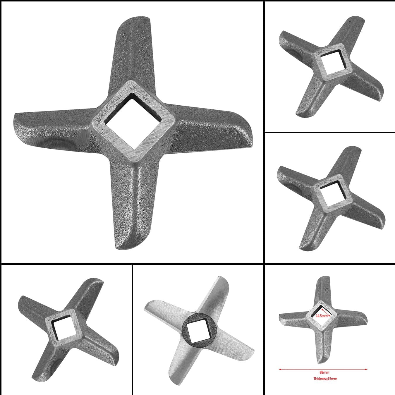 Steel Grinder Blades - 5-Piece Set For Effortless Meat Grinding ...