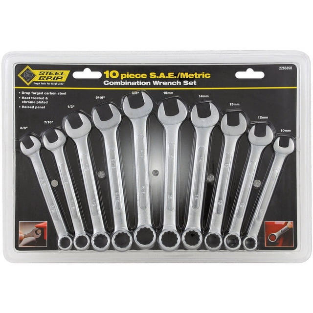 COMB WRENCH SET 10PC by STEEL GRIP MfrPartNo 2265858 - Walmart Business ...