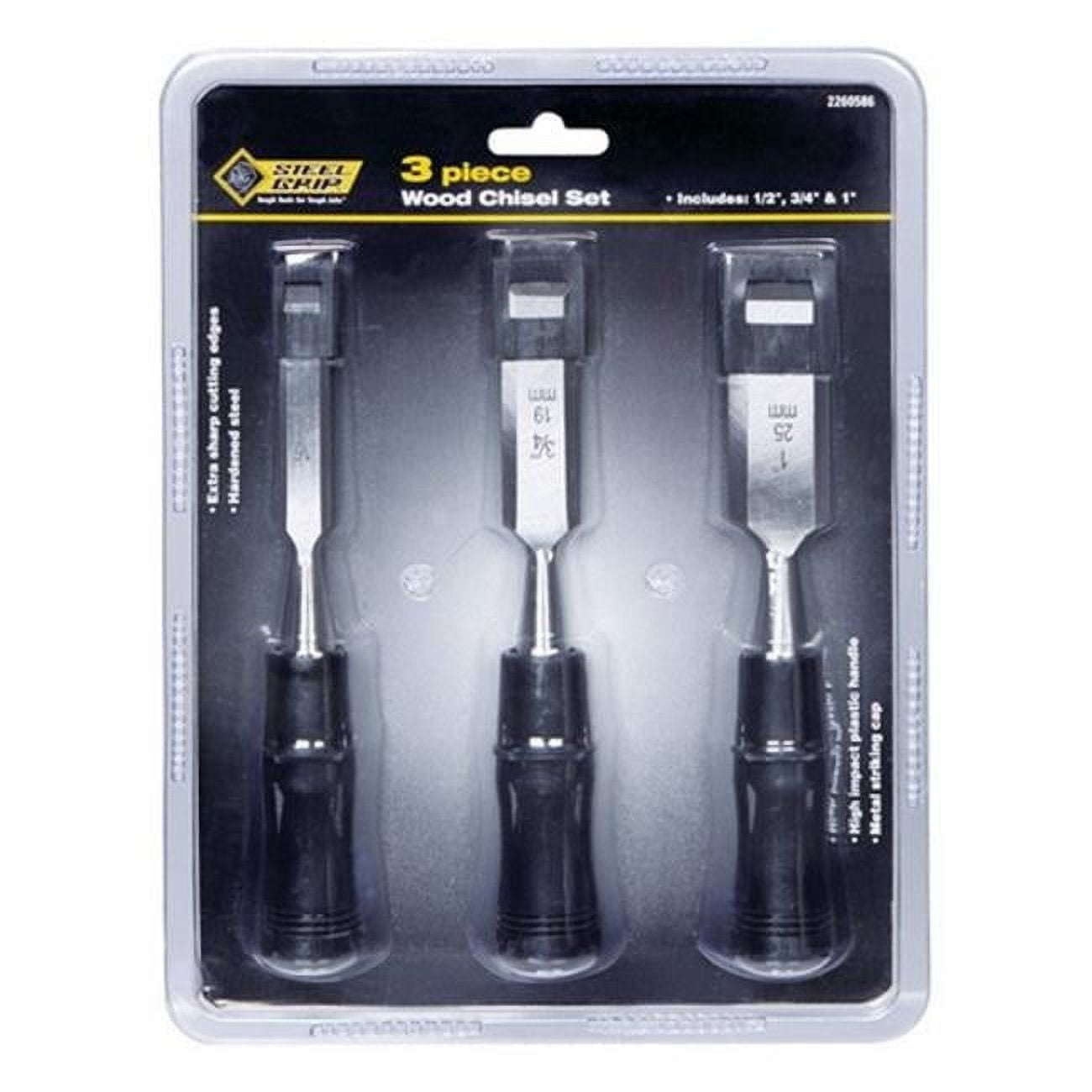 Steel Grip 2260586 3 Piece Wood Chisel Set - Walmart.com