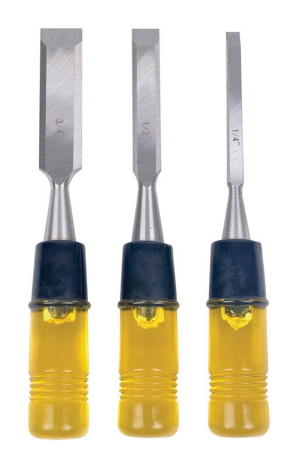 Steel Grip 2404192 Steel Wood Chisel Set, Yellow - Pack of 3 - Walmart.com