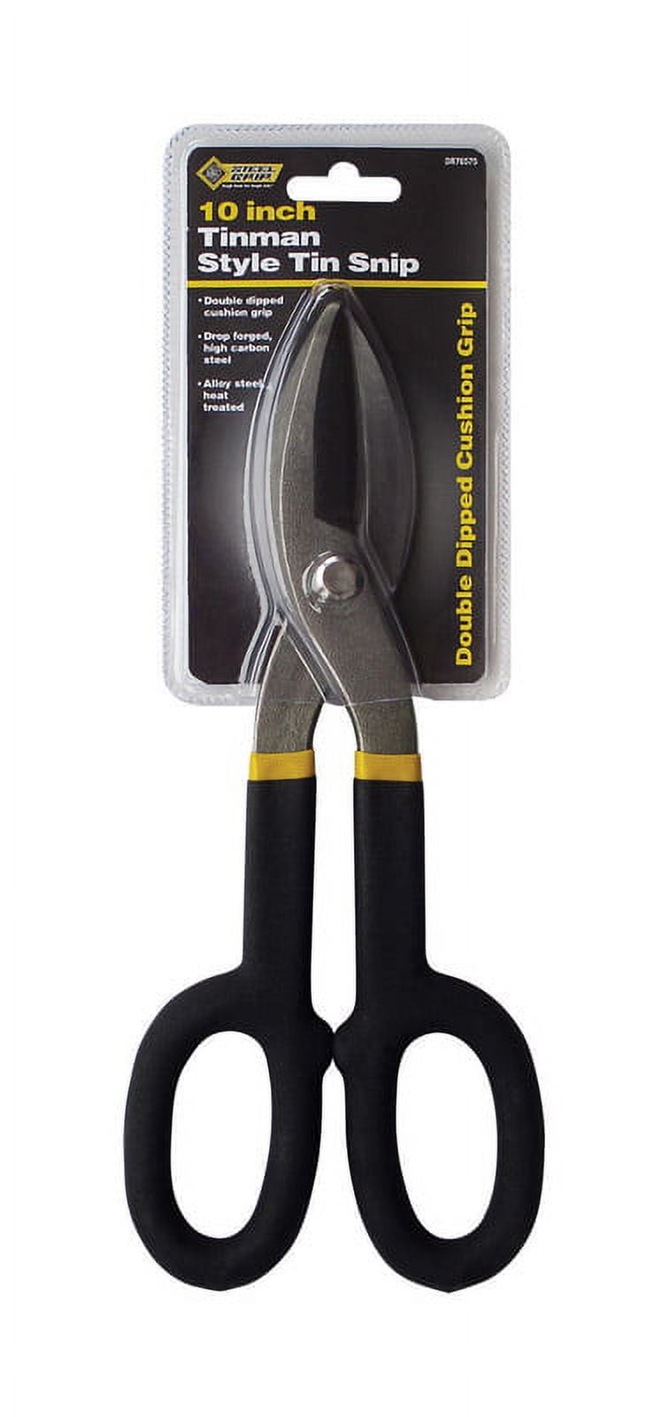 Steel Grip 2796613 10 in. Carbon Steel Straight Tin Snips, Black ...