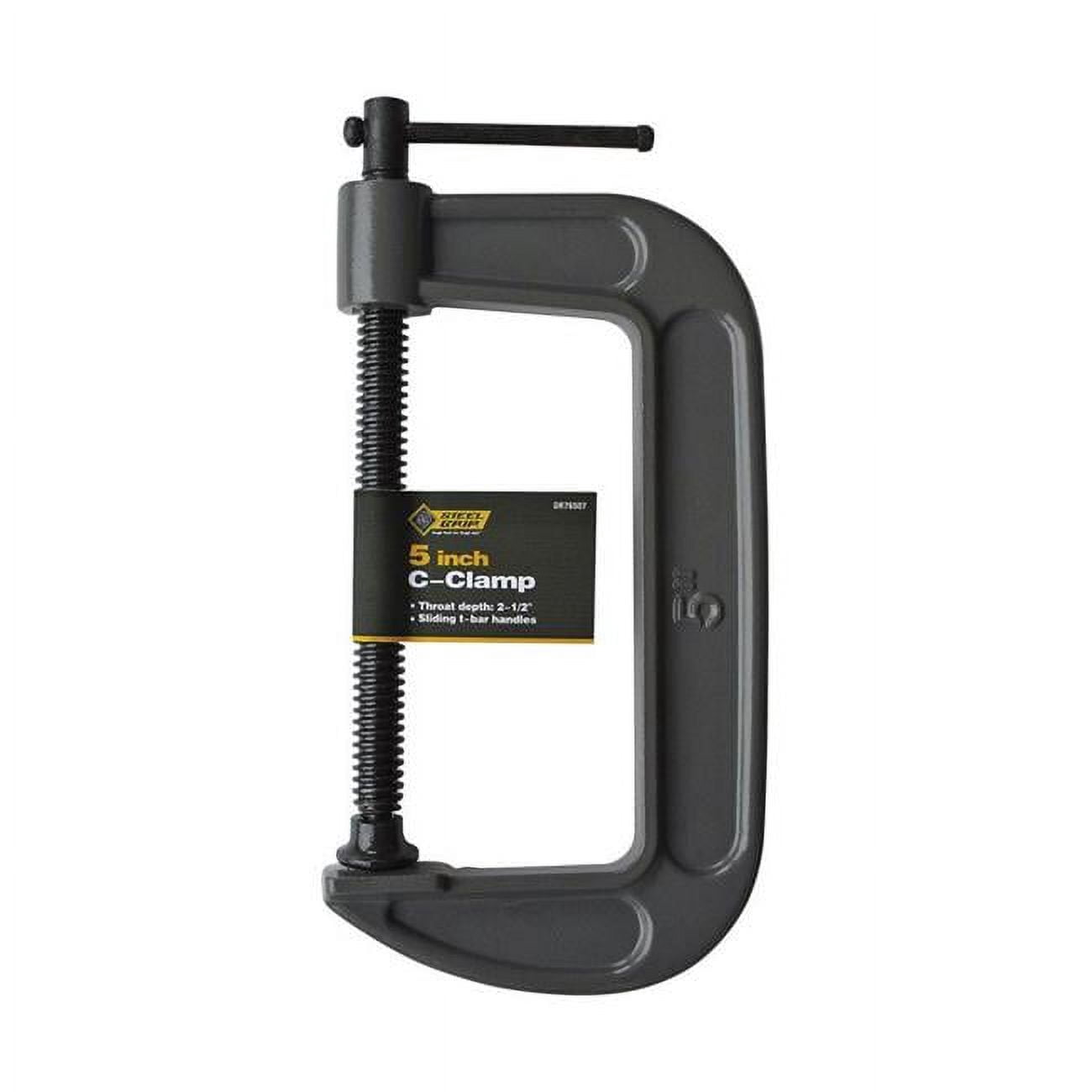 Steel Grip 2796712 5 x 2.5 in. Steel Adjustable C-Clamp, 50 lbs ...