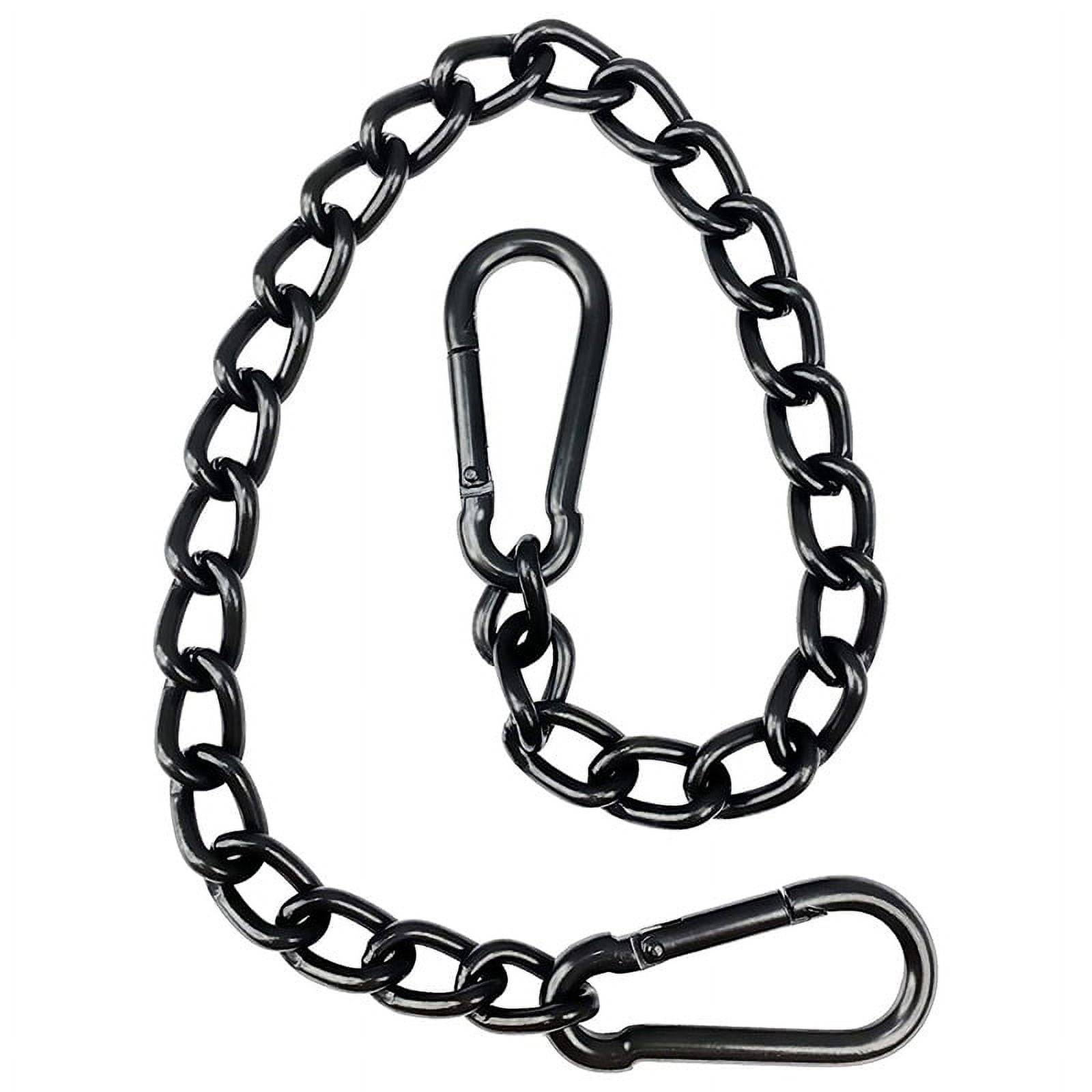 Steel Hanging Chair Chain with 2 Carabiners, Heavy Duty Porch Swing ...