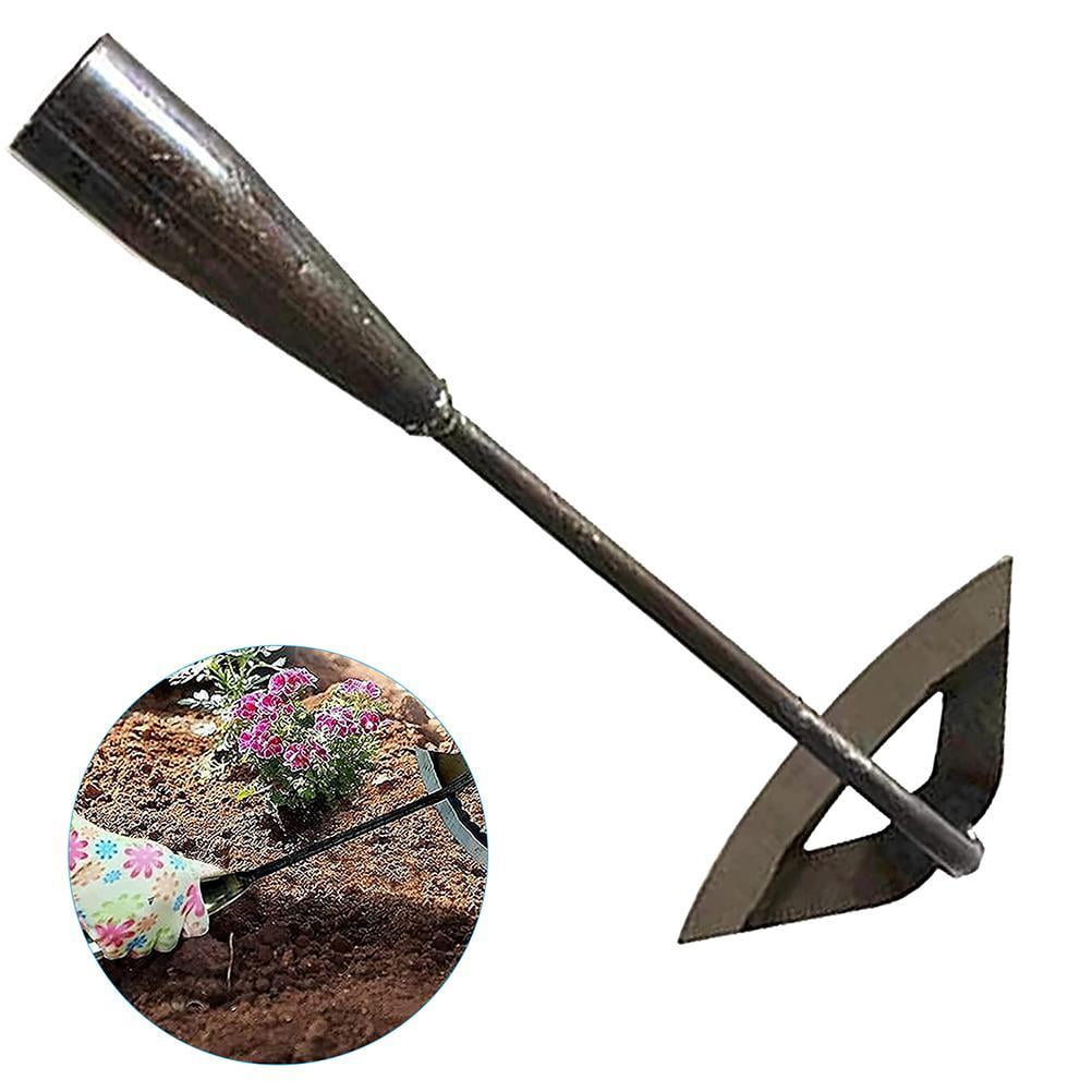 Steel Hollow Hoe Handheld Weeding Rake Planting Vegetables Hoe Garden ...