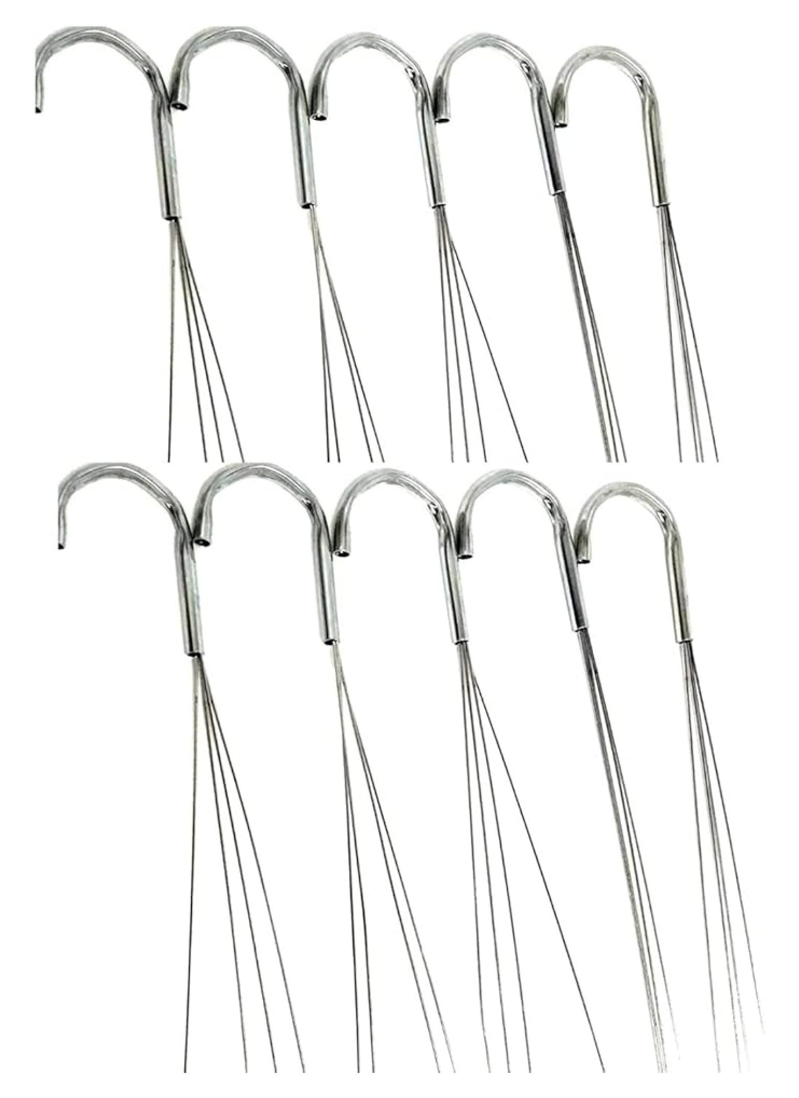 Steel Hook Hangers 24 Inch - 10 Pack Hanging Basket Hooks 4 Wire Indoor ...