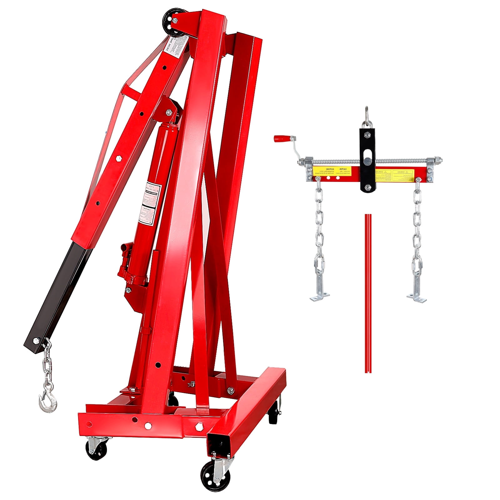 Steel Hydraulic Engine Hoist with Lever, 2 Ton/4400 LBS, Heavy Duty ...
