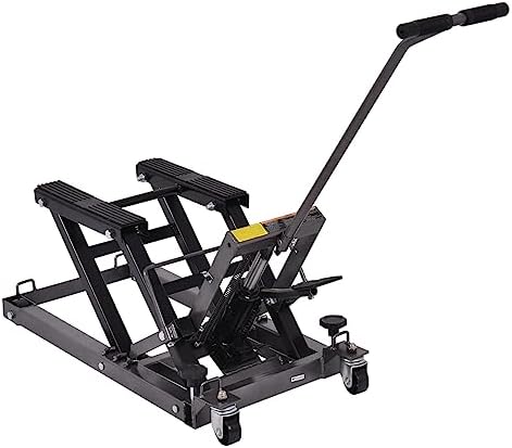 Steel Hydraulic Motorcycle Lift Jack, 1500 Lbs Capacity Scissor Lift ...