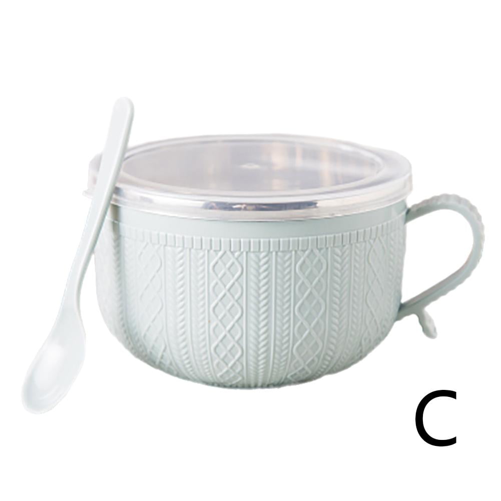 Steel Instant Noodle Bowl Rice Bowl Soup Bowl With Lid and Handle. By LEARNEVER - Walmart.com