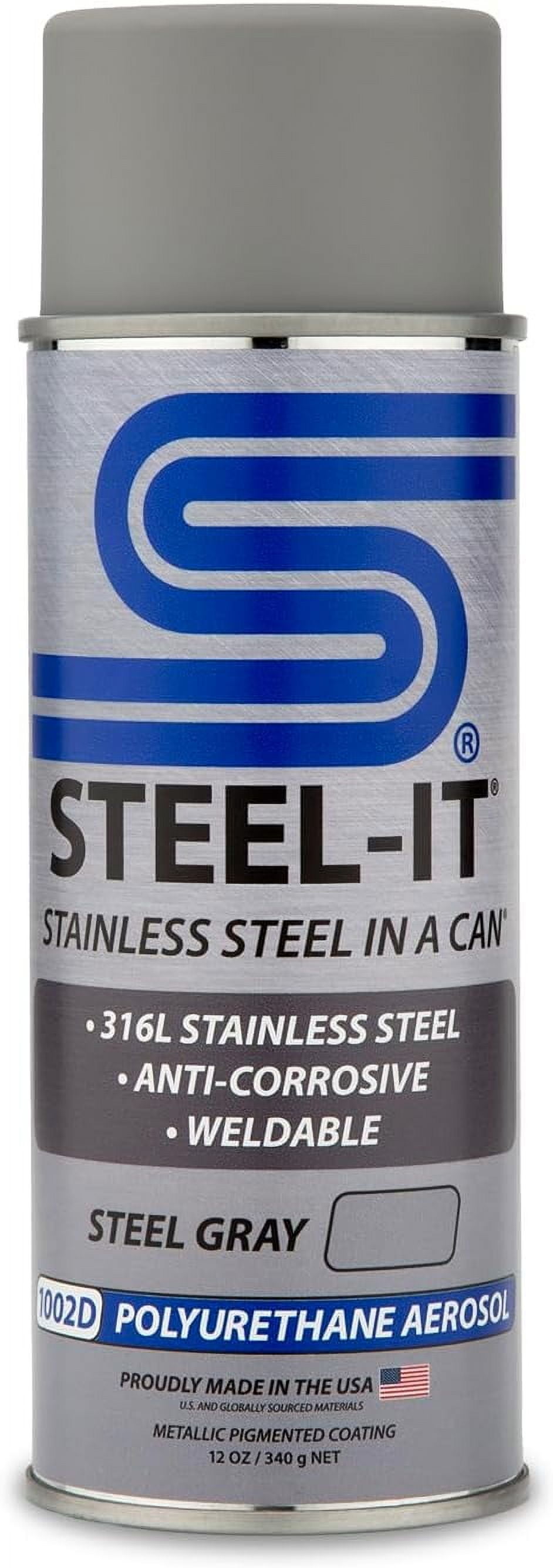 Steel-It 1002B Grey 14 oz Polyurethane Spray Paint - Walmart.com