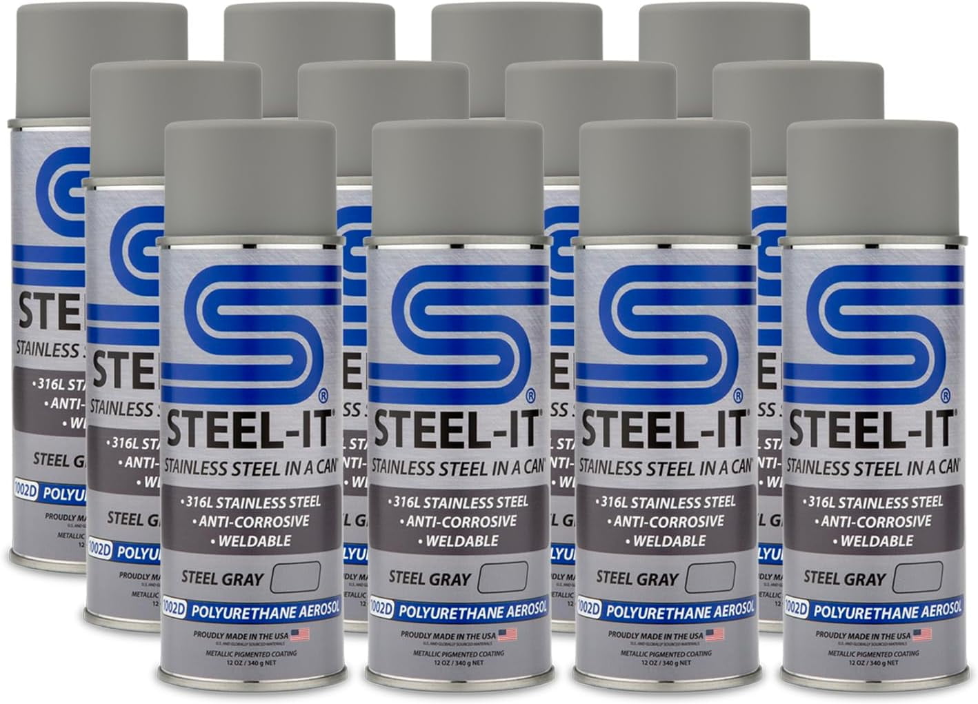 Steel-It Polyurethane Metal Paint, Water Resistant Coating, Steel Grey ...