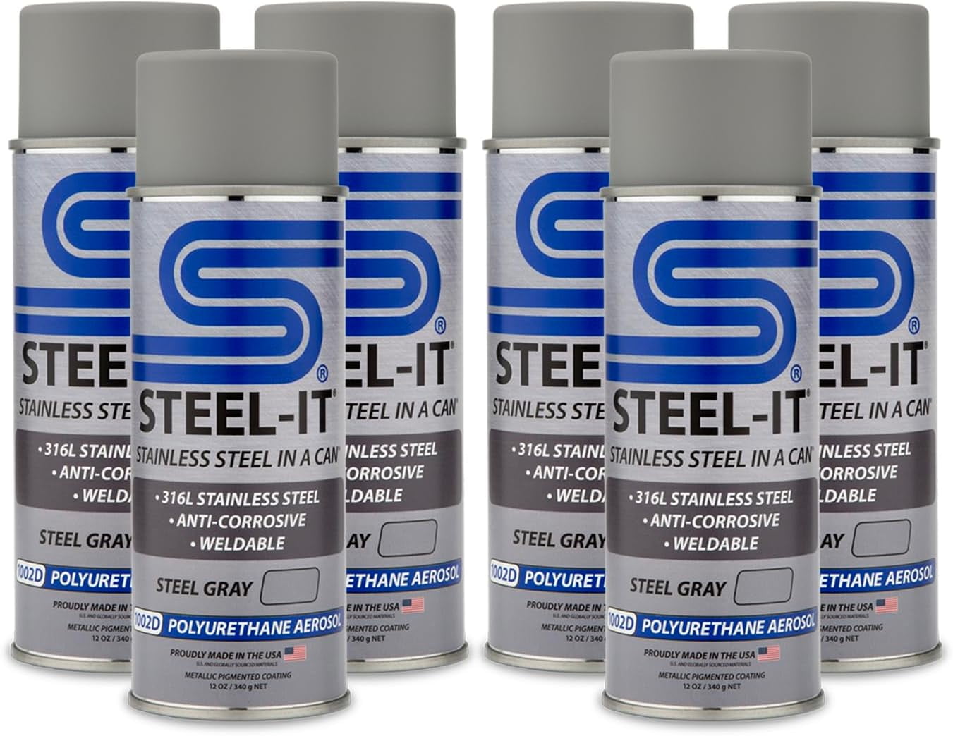Steel-It Polyurethane Metal Paint, Water Resistant, Steel Grey, 14oz ...