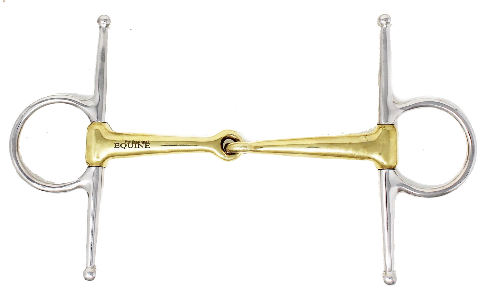 Steel Jointed Full Cheek 5-1/4" Mouth Brass Snaffle Training Bit 35650H ...