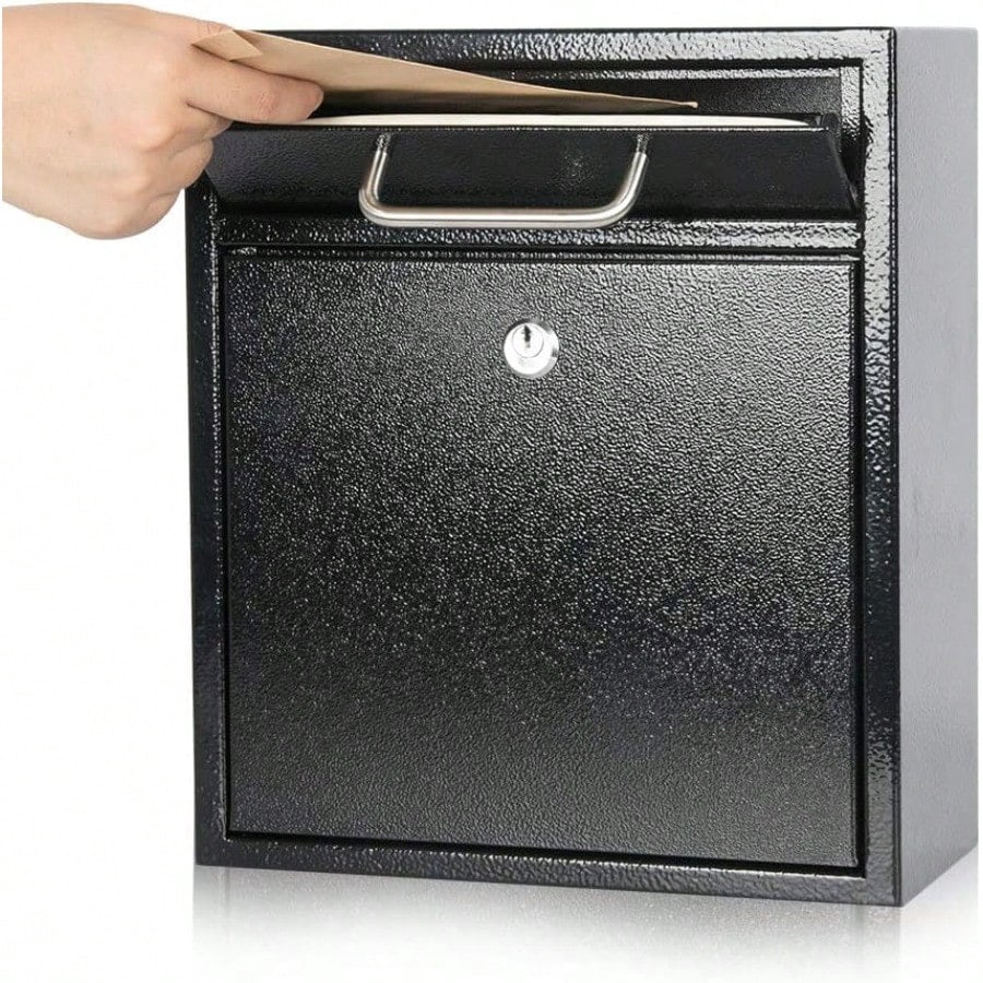 Steel Key Lock Mail Boxes For Outside Locking Wall Mount Mailbox ...